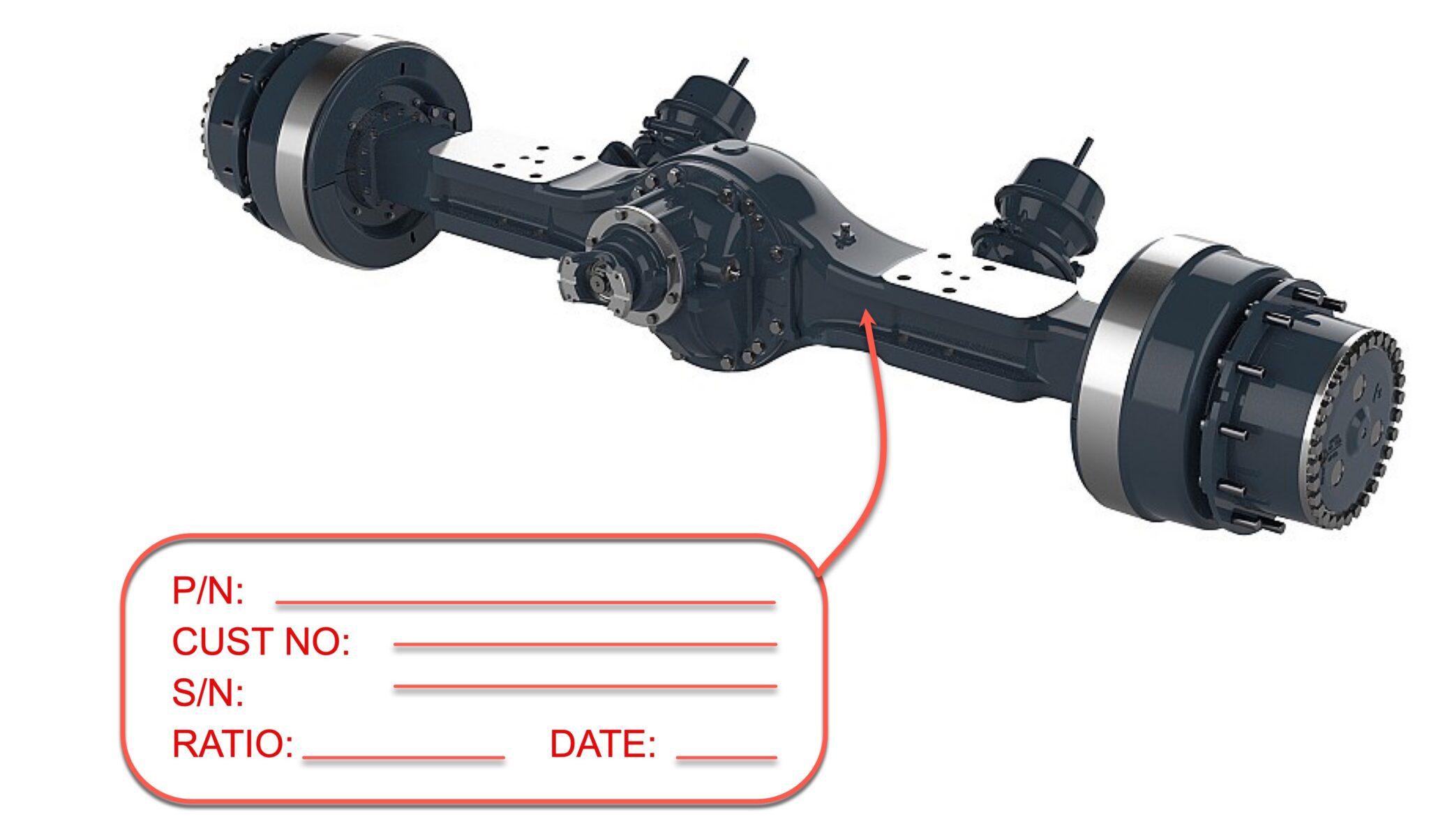 Locating an Axle Data Tag | Heavy Duty Transaxle