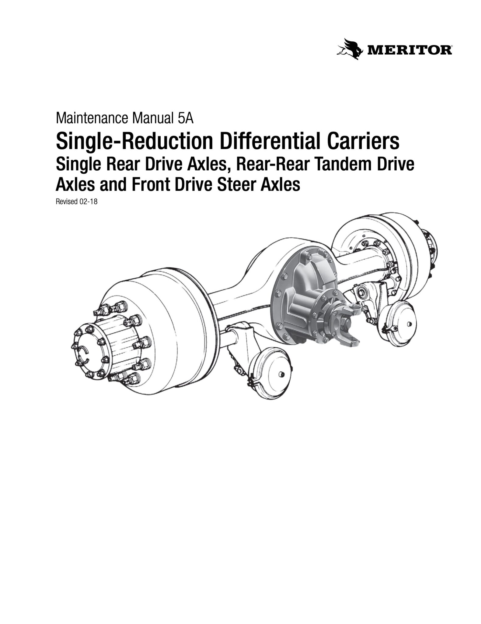 AxleTech Single Reduction Differential Carrier Maintenance Manual 5a ...
