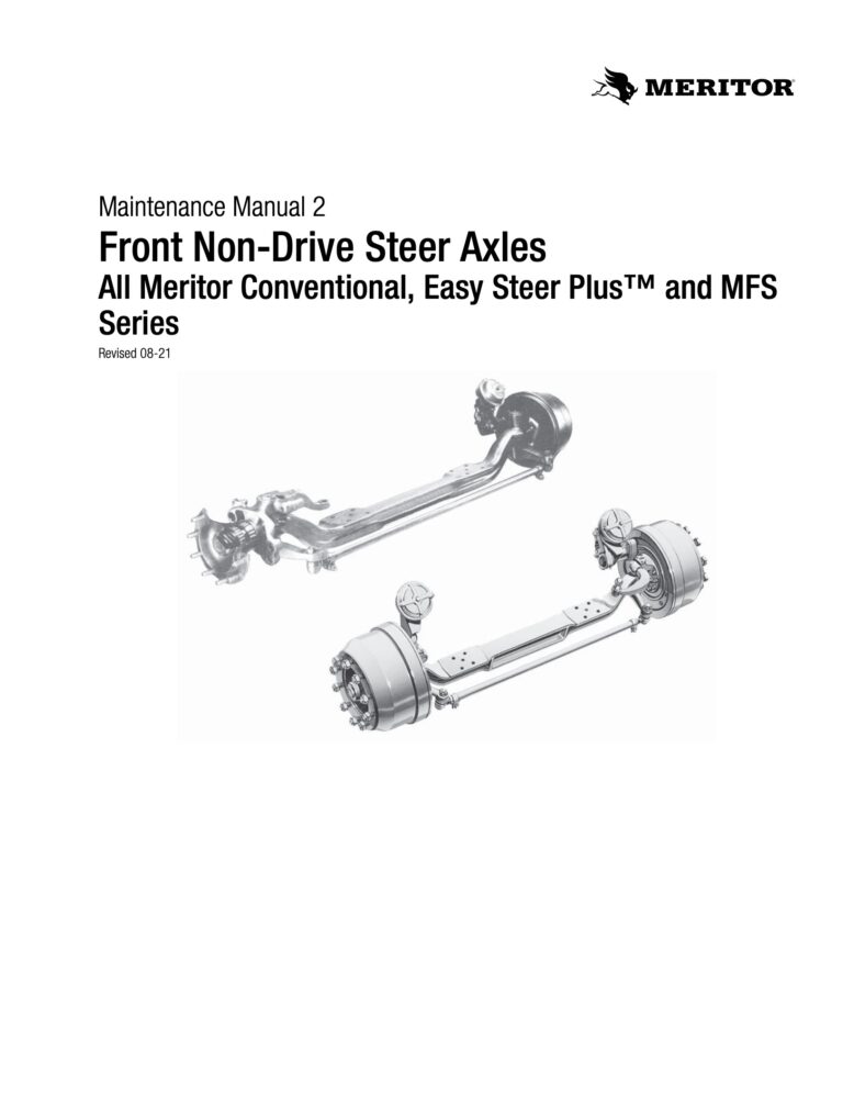 Meritor Front Non-Drive Steer Axles Maintenance Manual | Heavy Duty ...