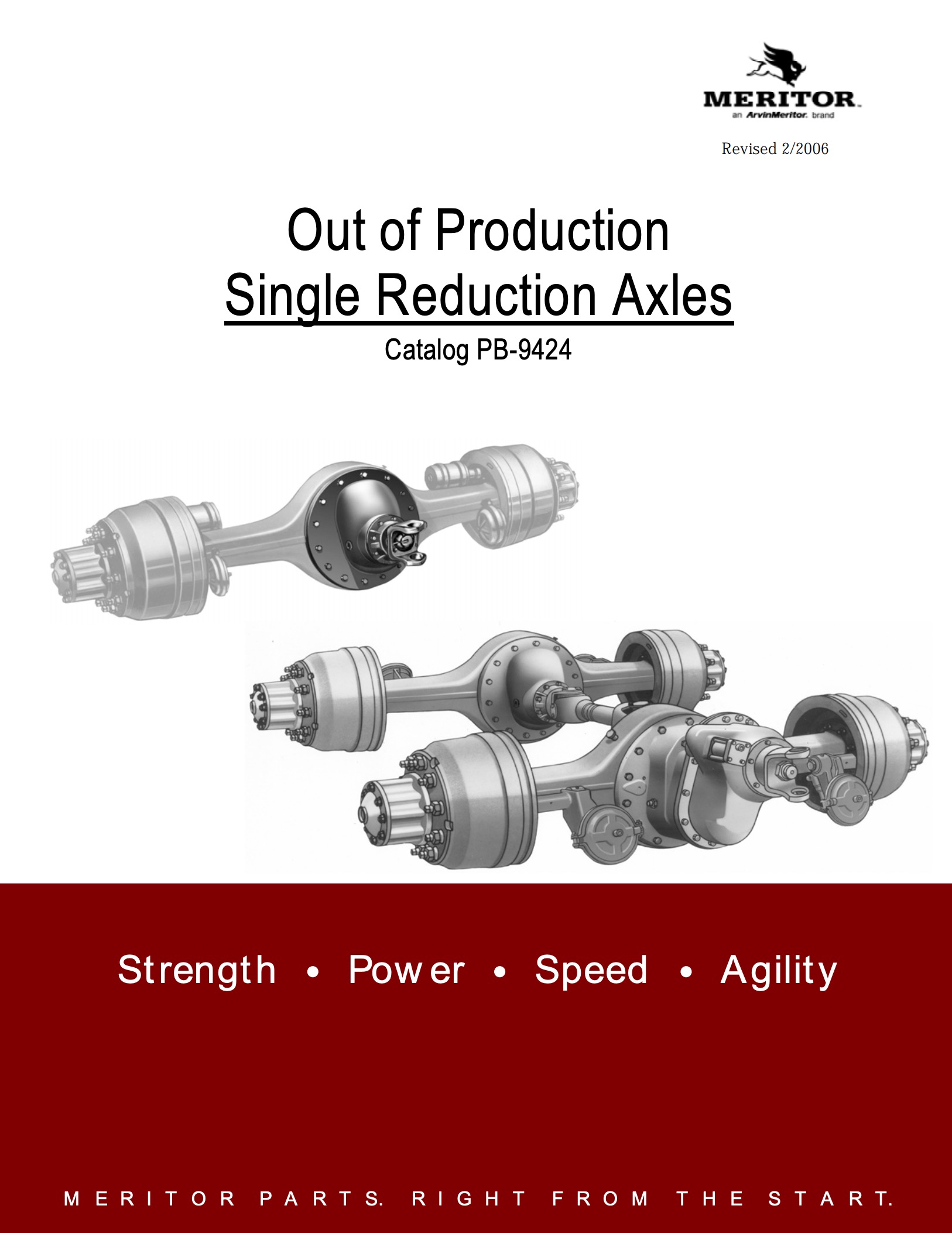 Meritor Out of Production Single Reduction Axle Catalog | Heavy Duty ...