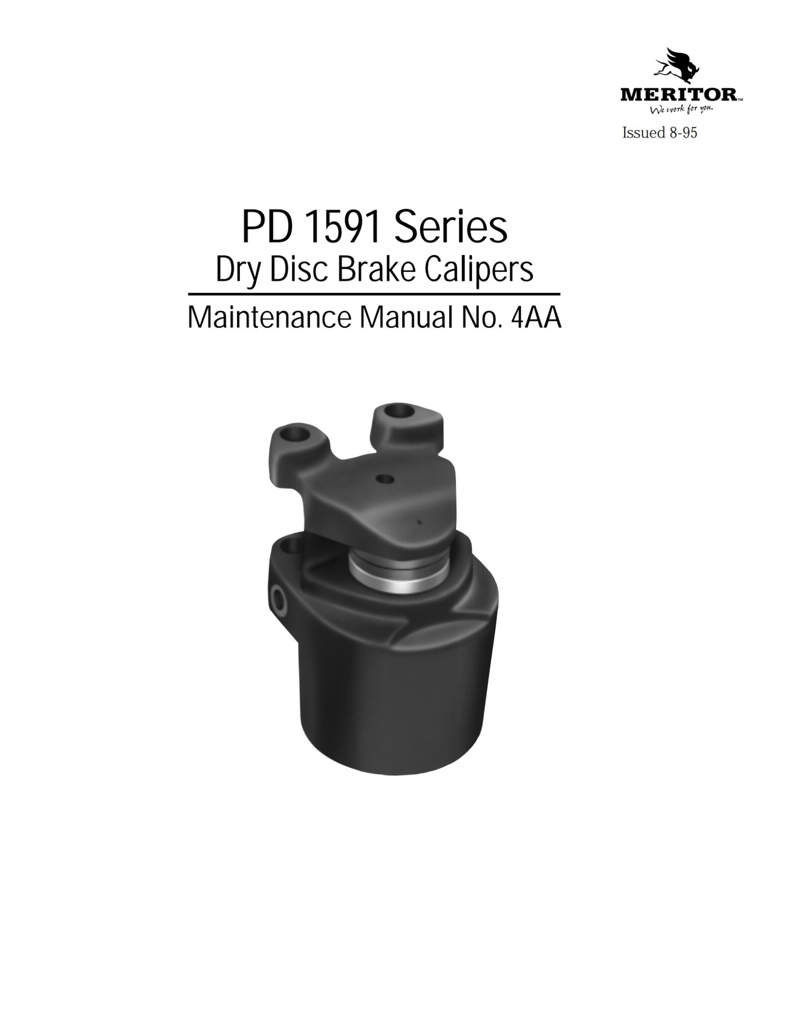 Meritor PD 1591 Dry Disc Brake Calipers Maintenance Manual 4AA | Heavy ...